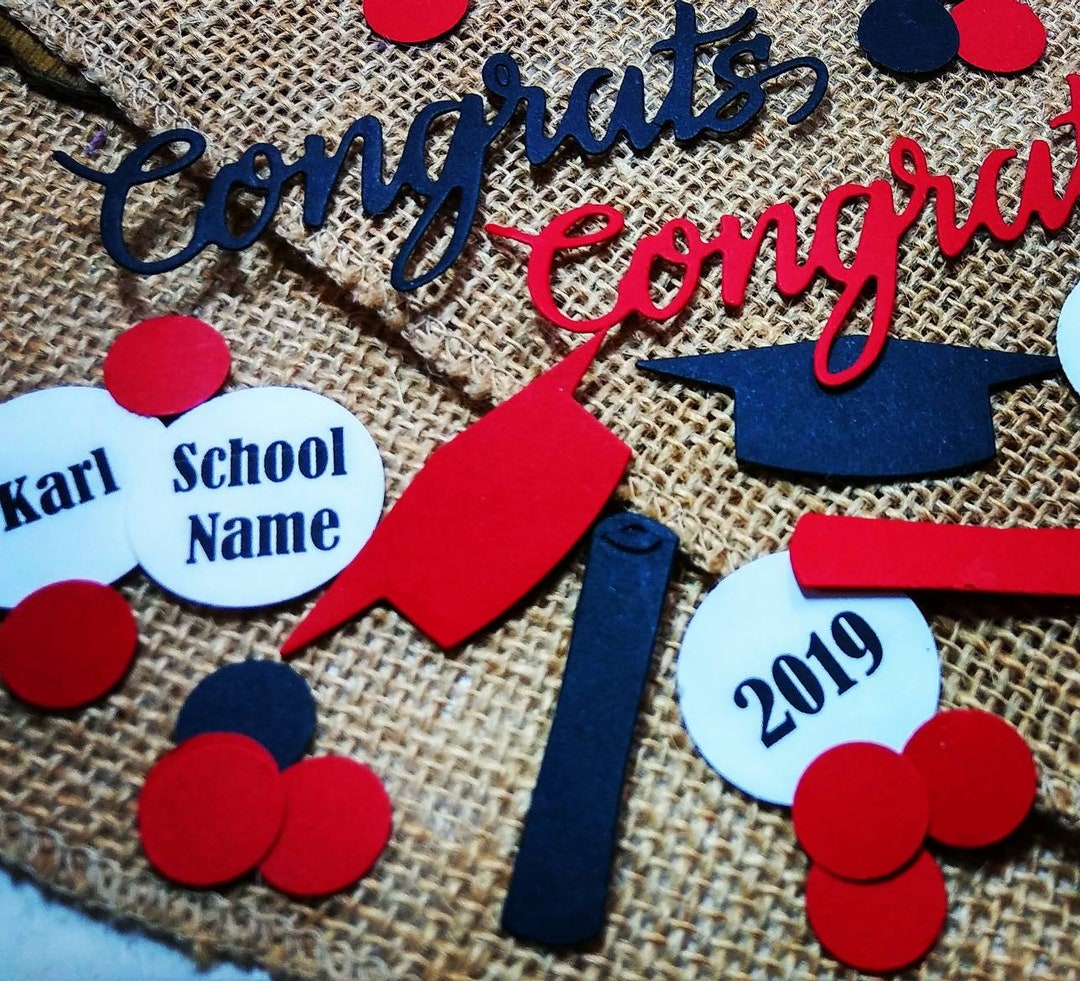Personalized Graduation Confetti: 300-piece Grad Party Decorations - Etsy