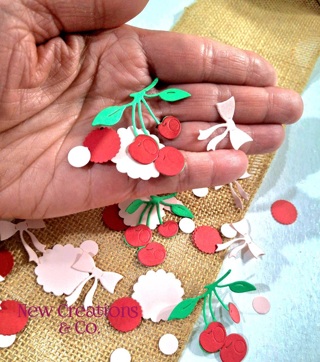 Cherry & Bow Confetti: Party Table Decor (150 Count) - Etsy