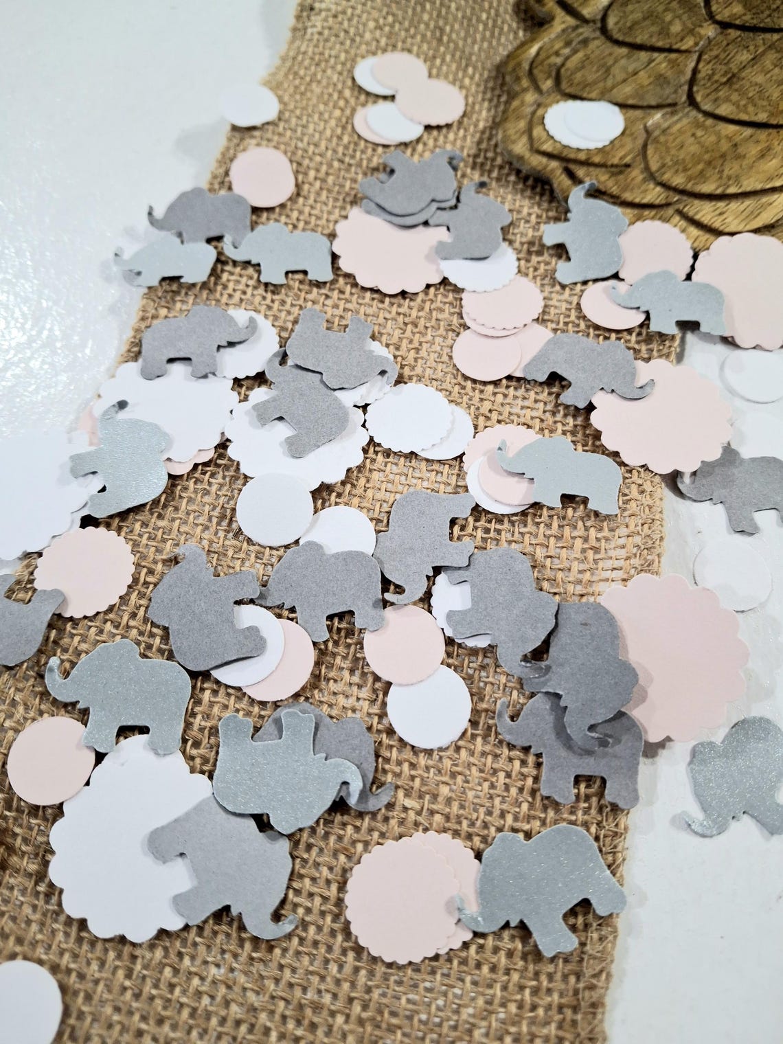 300 Elephant Confetti, Jungle Baby Shower Decorations, Elephant ...
