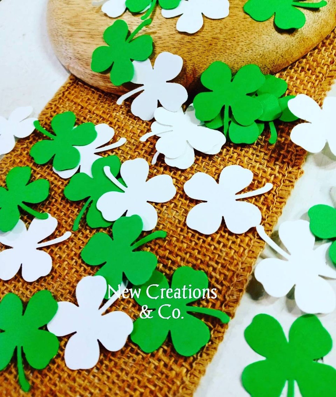 250 St Patrick Clover Confetti, Table Confetti, Shamrock, Paper Punch, Die Cut, Cutout ...