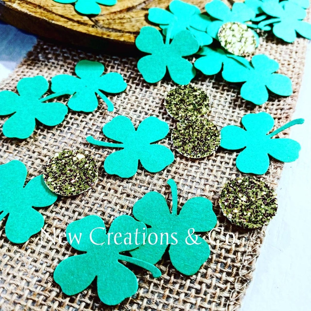 200 St Patrick Clover and Gold Coin Confetti/ Table Confetti / Birthday ...