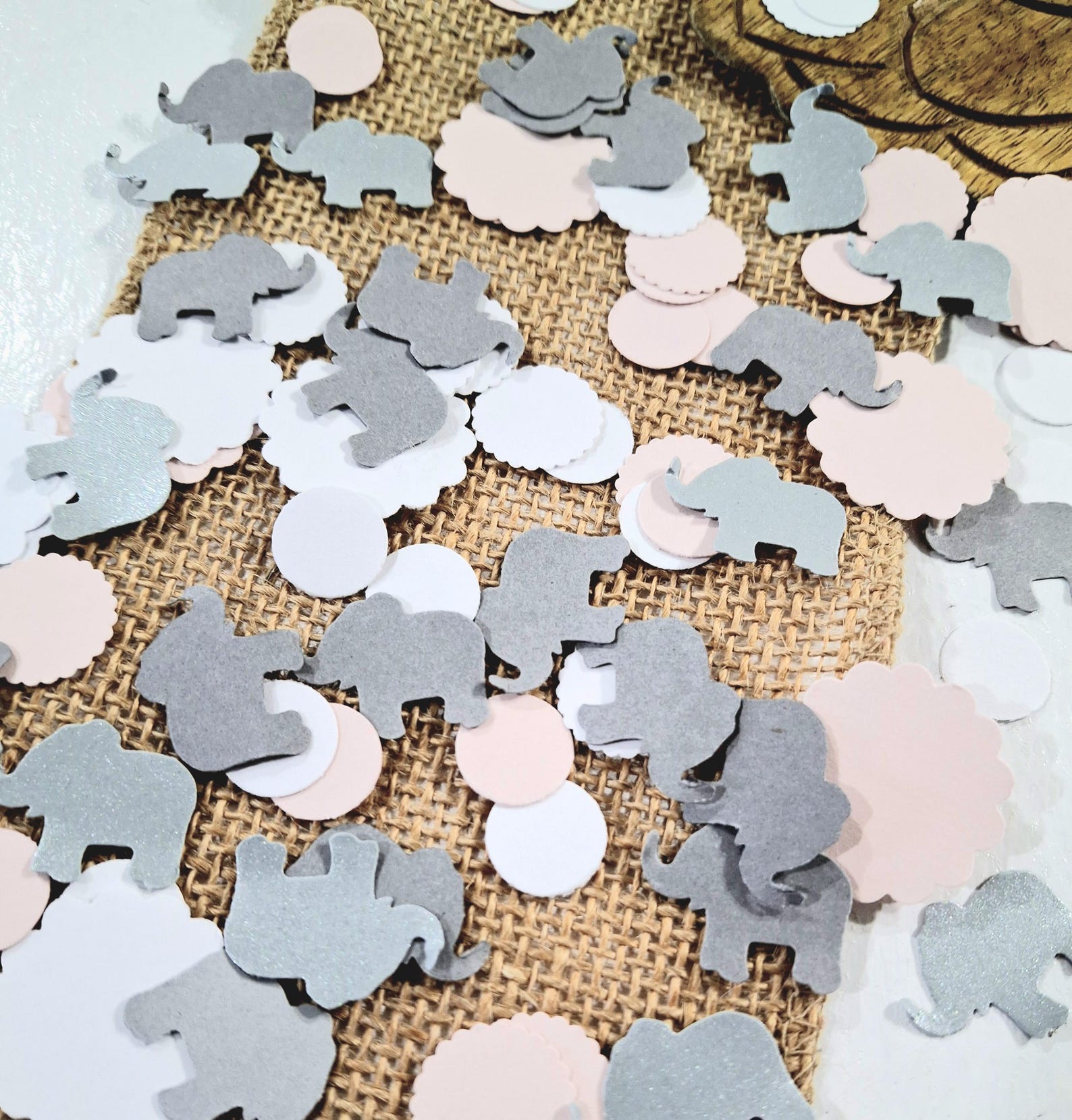 300 Elephant Confetti, Jungle Baby Shower Decorations, Elephant ...