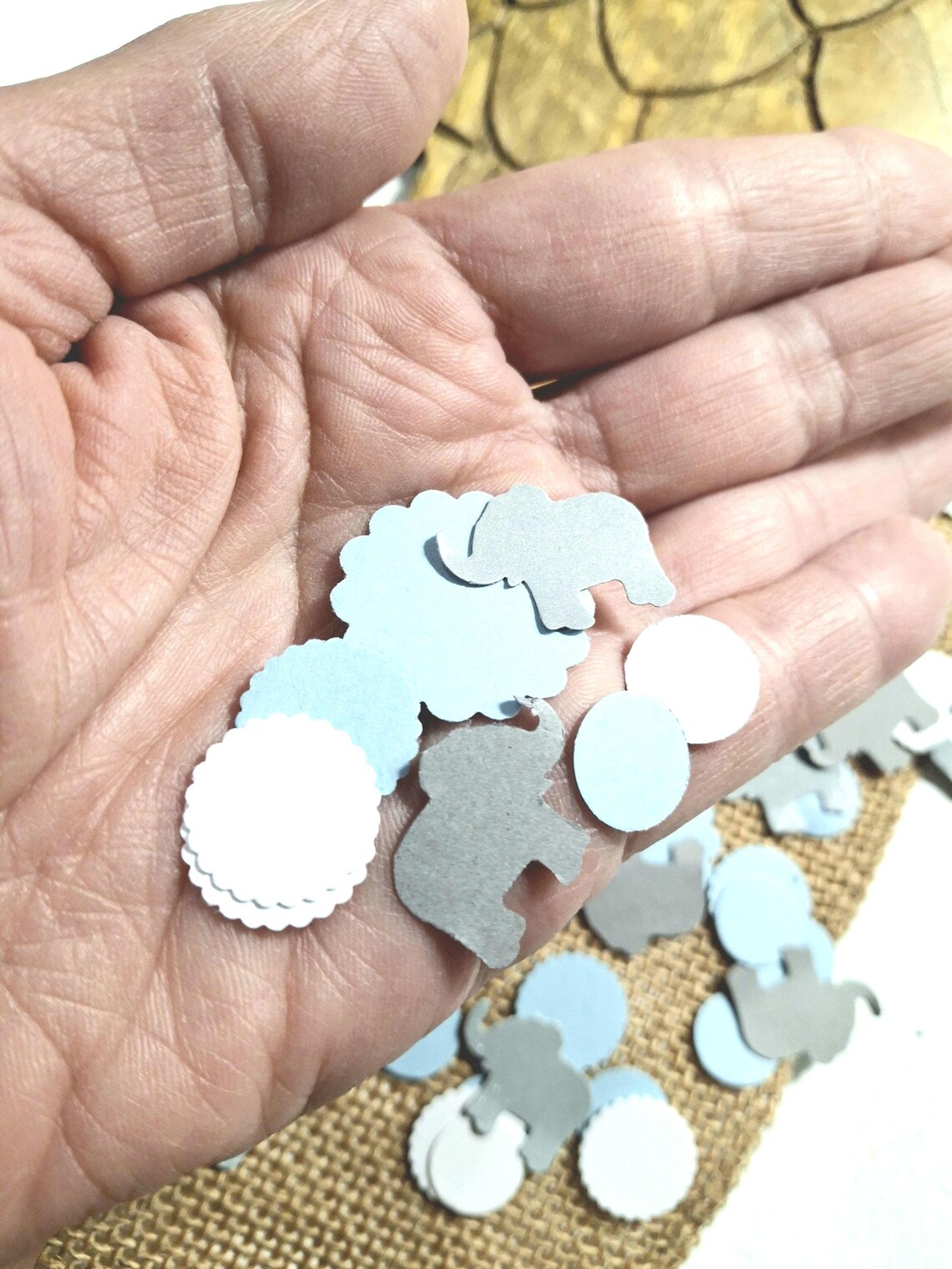 300 Elephant Confetti, Jungle Baby Shower Decorations, Elephant ...