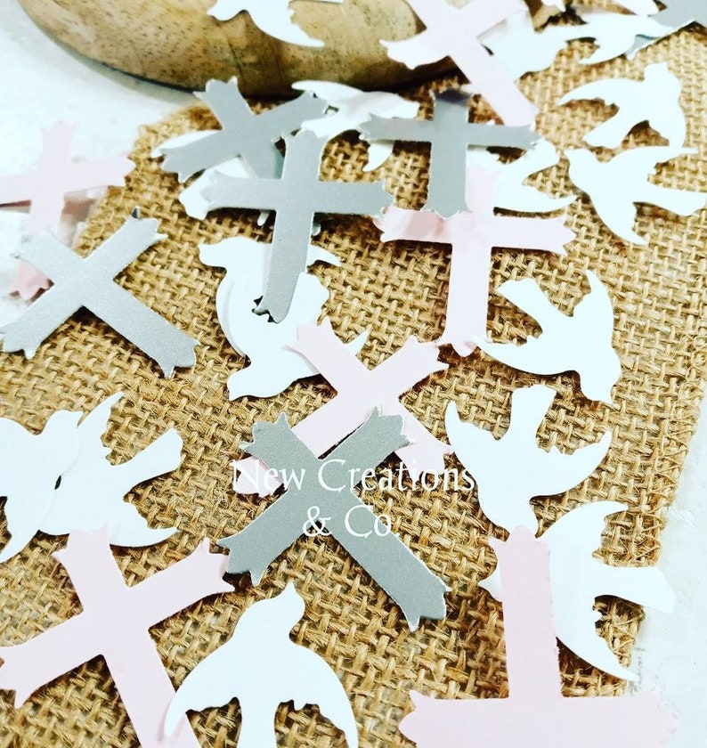 150 Cross Confetti, Christening Decor, First Communion, Easter, Baptism ...