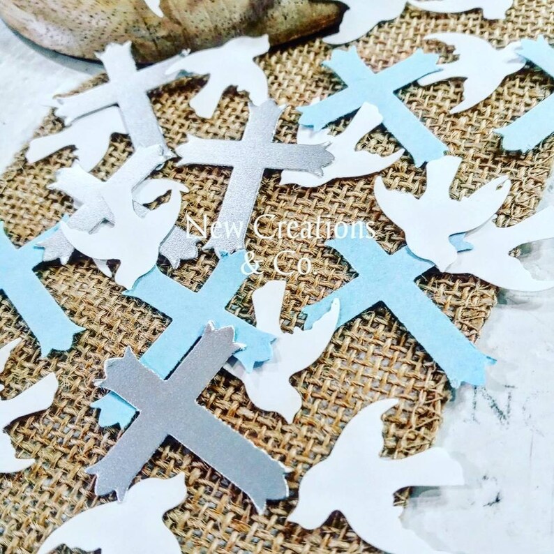150 Cross Confetti Christening Decor First Communion - Etsy