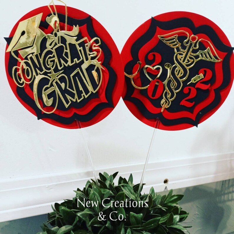 2 Graduation Centerpieces, Graduate Signs, Medical School Grad Student ...