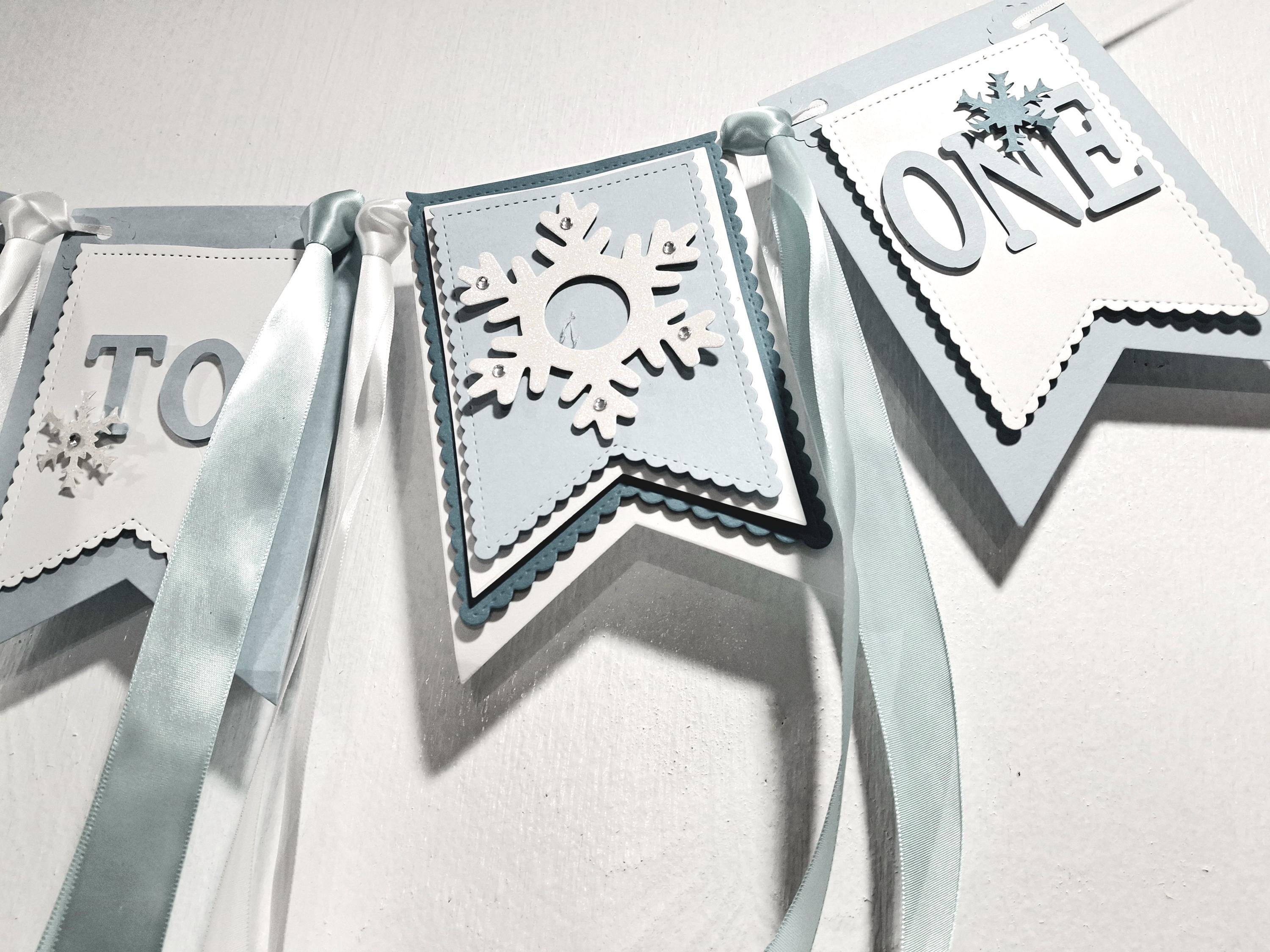 Snowflake 1/2 Way to One Banner, Party Decorations, Winter Onederland ...