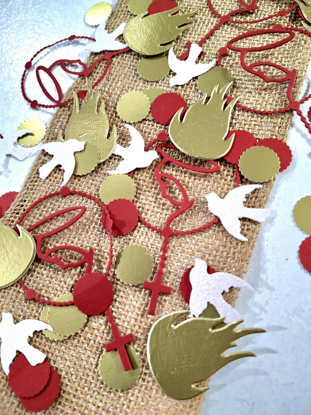 150-piece Confirmation Confetti: Dove, Flame, Cross Party Decorations ...
