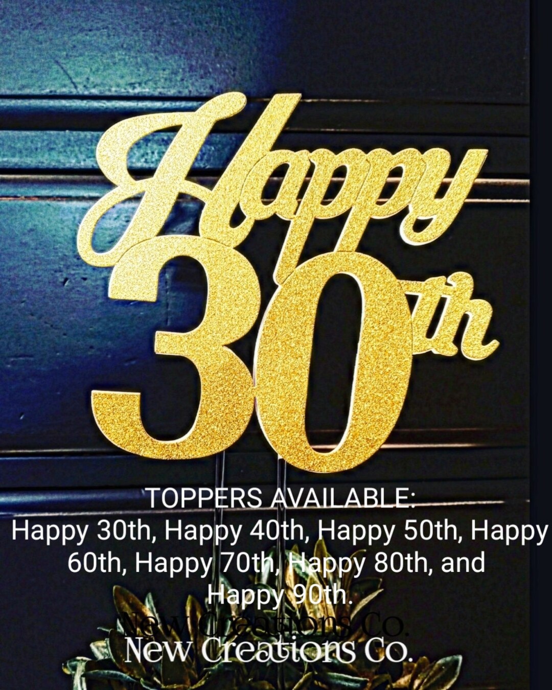 Happy 30th Centerpiece, Milestone Birthday, Cake Topper, Adult Birthday ...