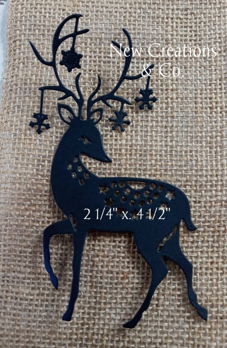 10 Reindeer Die Cuts Christmas Scrapbooking Card Making | Etsy
