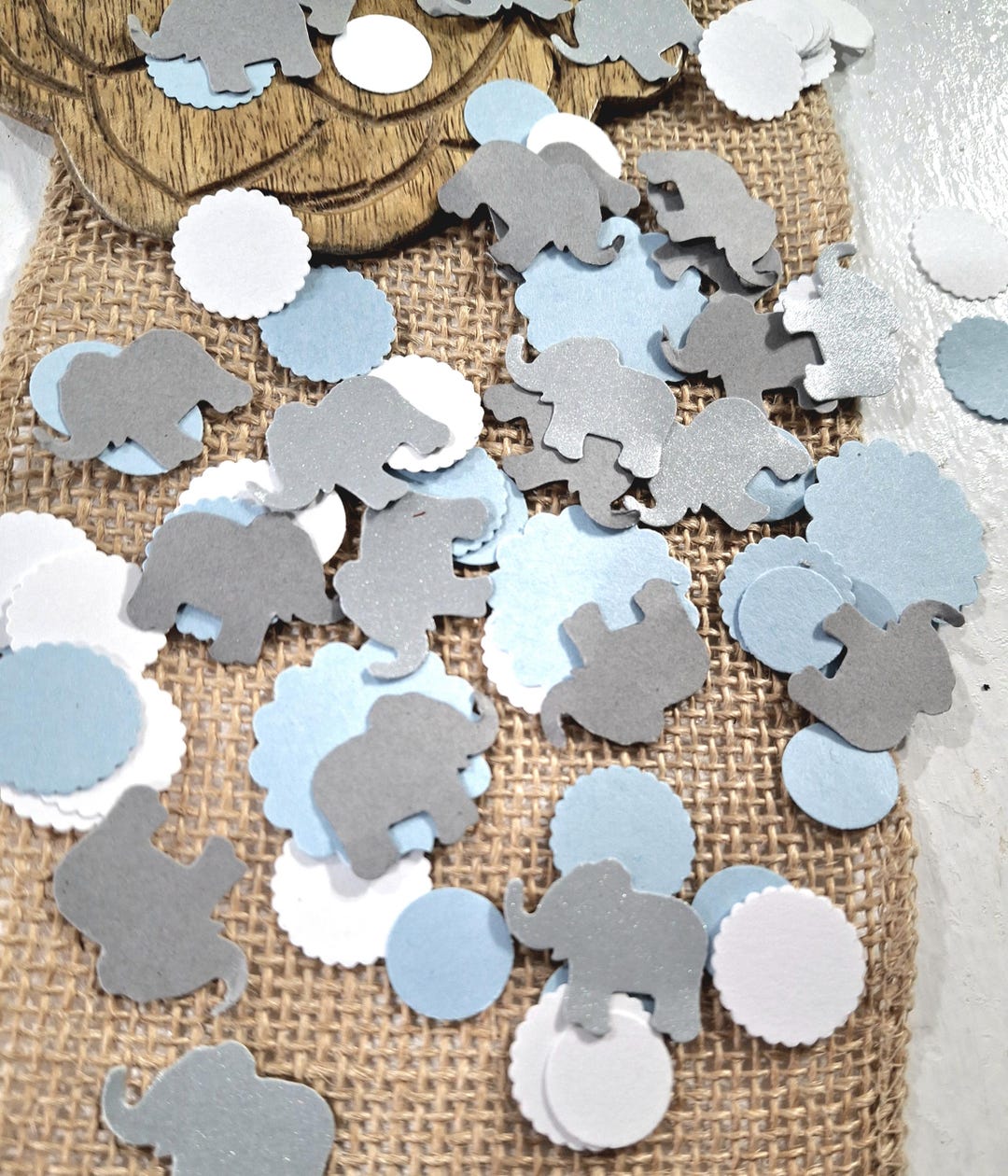 300 Elephant Confetti, Jungle Baby Shower Decorations, Elephant ...