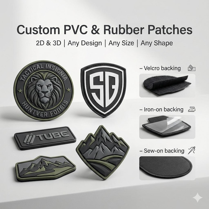 Custom PVC Rubber Patches | 2D/3D Logo, Tactical, Military - Etsy