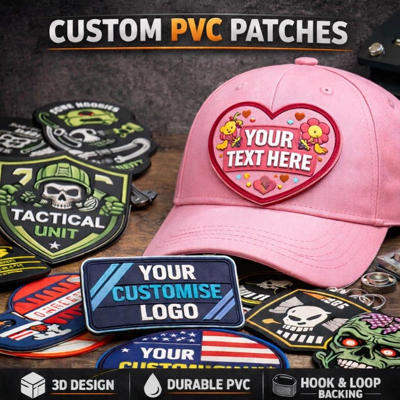 Custom PVC Patches | 2D/3D Rubber, Iron on / Sew On - Etsy
