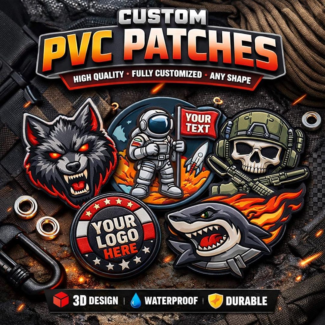Custom 3D PVC Patches | Personalized Logo, Waterproof - Etsy