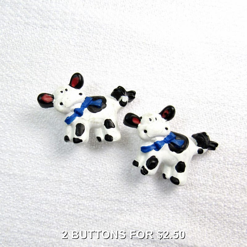 Cow Buttons - Etsy
