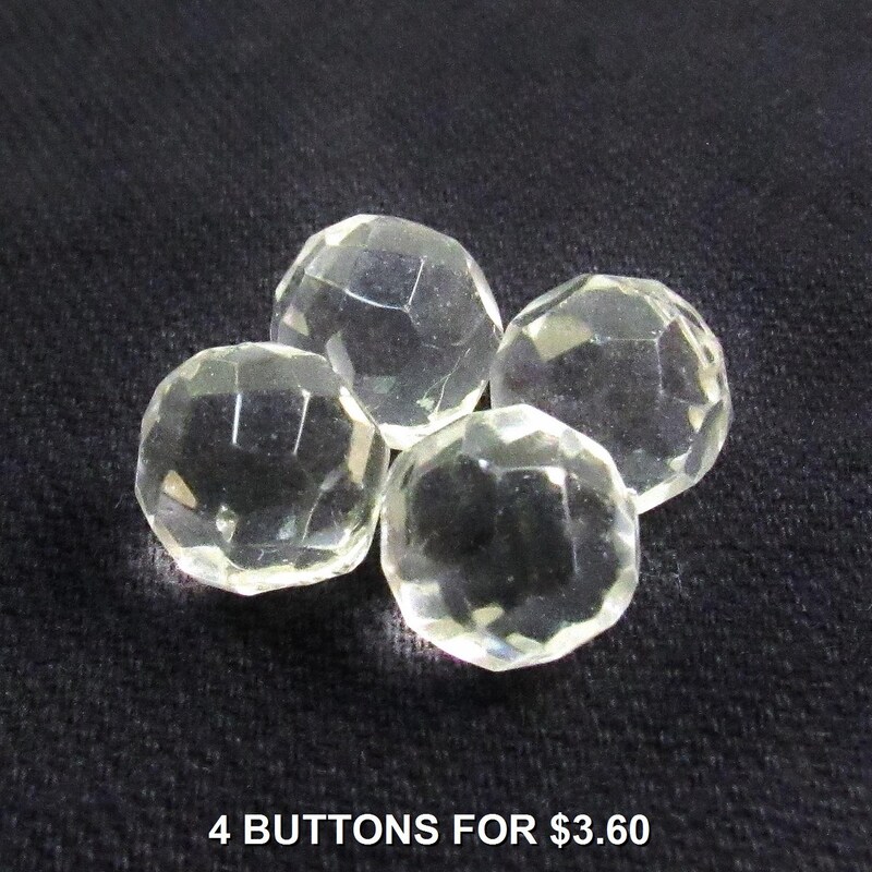 Clear Glass Buttons - Etsy