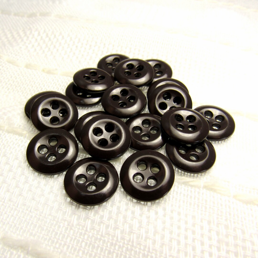 Espresso Gloss: 9/16 14mm Dark Brown Buttons Set of 20 New / Unused ...