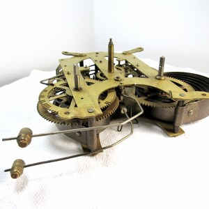 Brass Clock Movement: Vintage Clockworks Free Shipping - Etsy