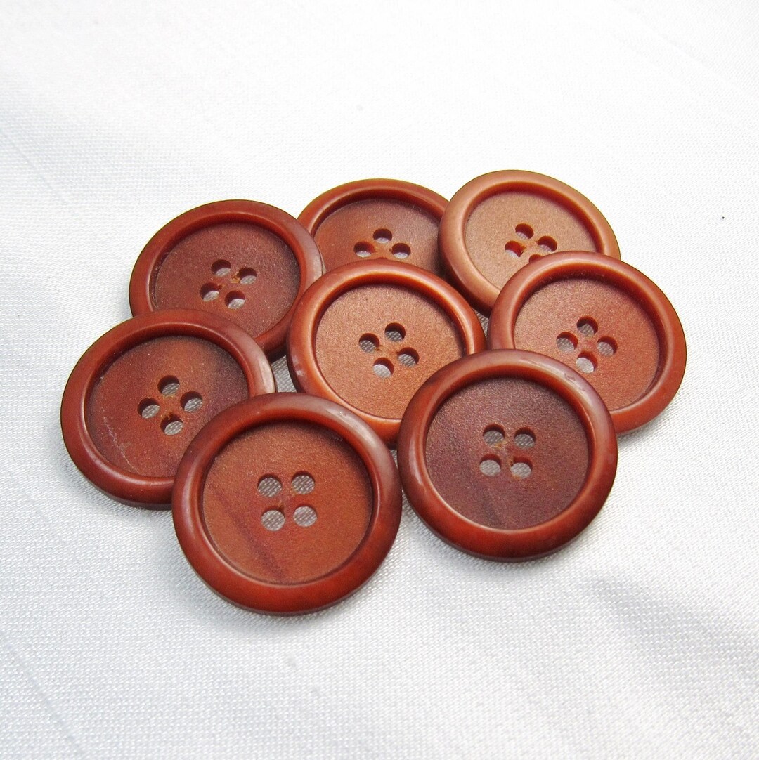 Variegated Orange: 3/4 19mm Burnt Orange Buttons Set of 8 Vintage New ...