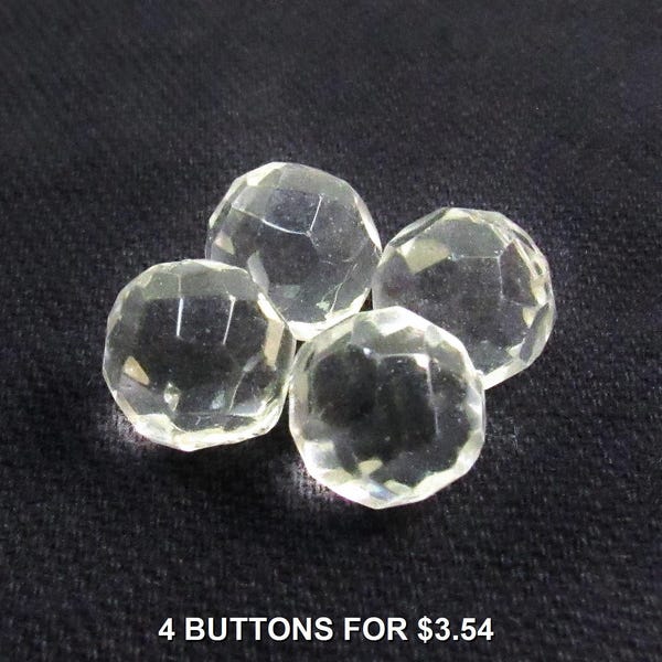 Clear Glass Buttons - Etsy