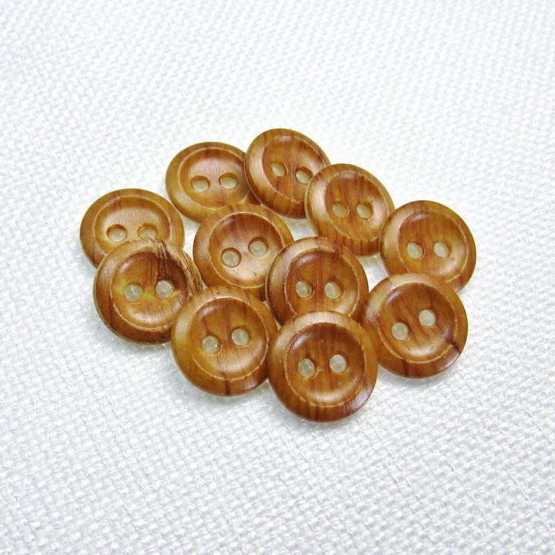 Small Wood Buttons - Etsy