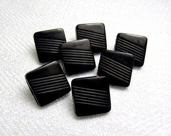 Black Square Buttons - Etsy