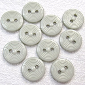 Circles Round 'n Round: 1/2 13mm Light Gray Buttons Set of 10 New ...