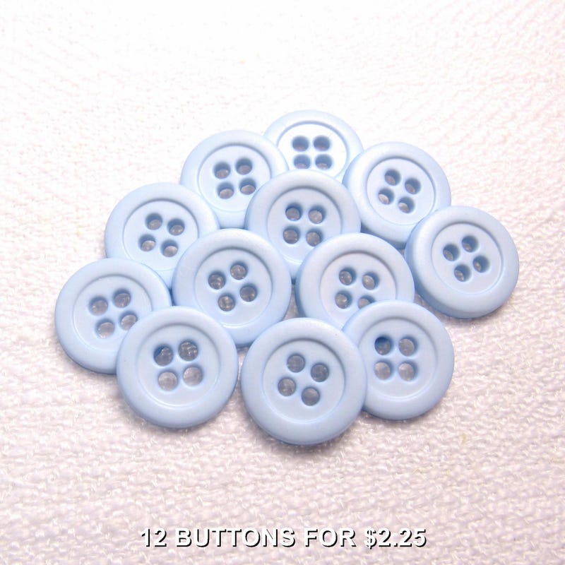 1/4 Light Blue Buttons - Etsy