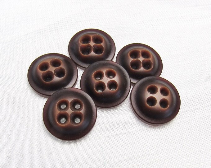 Very Red: 5/8" (15mm) Satin Matte Ball Buttons • Set of 6 Vintage New ...