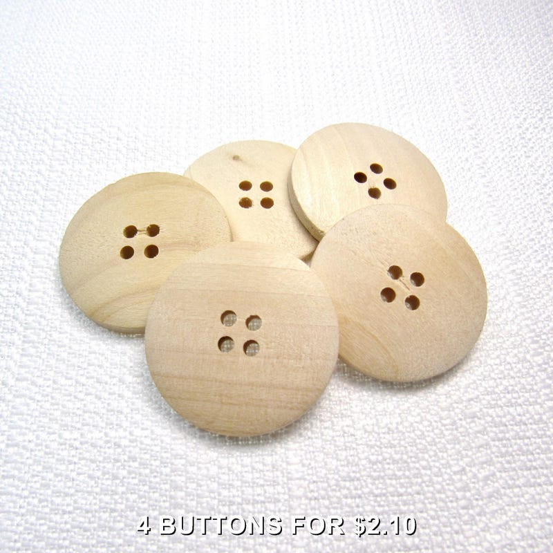 30mm Wood Buttons - Etsy