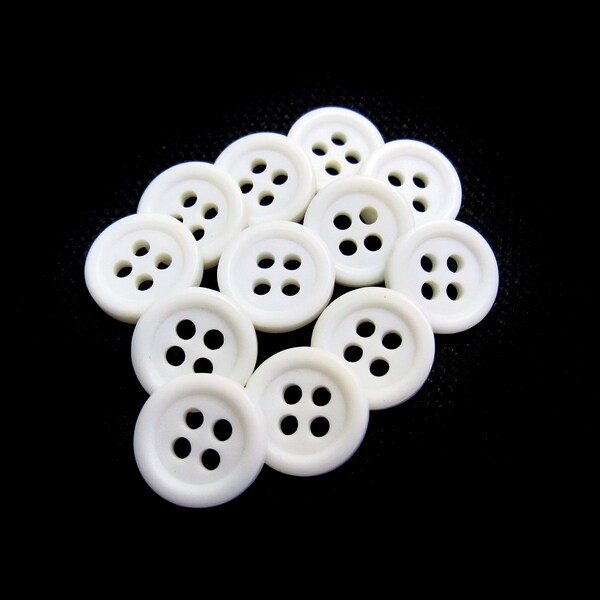 White Buttons - Etsy