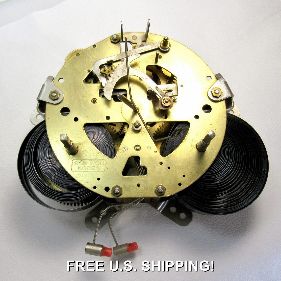 Brass Clock Movement: Vintage Clockworks ~ Free Shipping! - Etsy