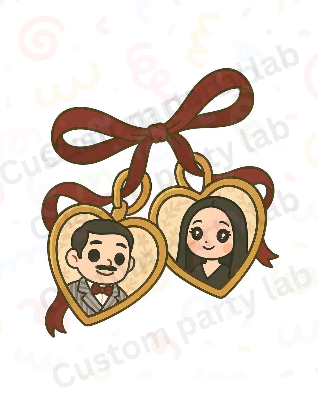 Gothic Couple Locket Png Kawaii - Etsy