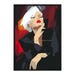 Red Abstract Woman Portrait Painting White Hair Painting Abstract ...