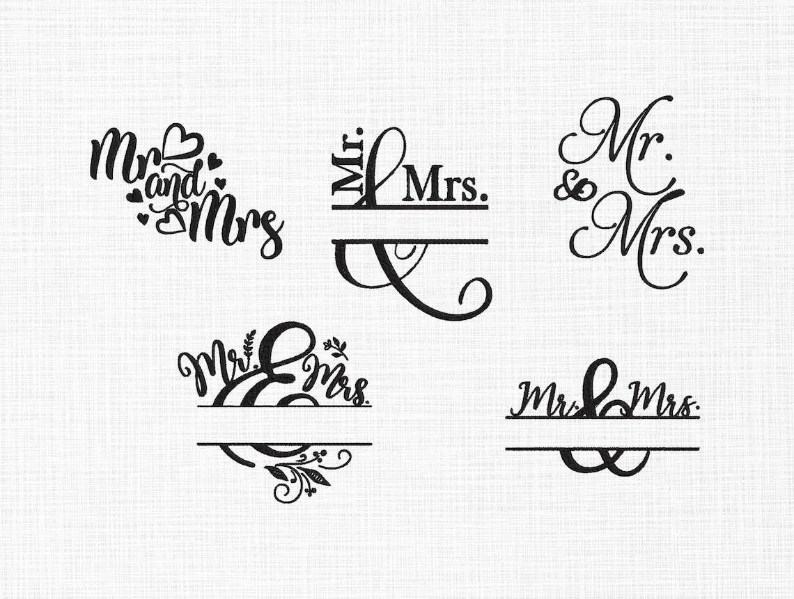 Mr and Mrs Embroidery Design, Mini Couple Embroidery Set, Wedding ...