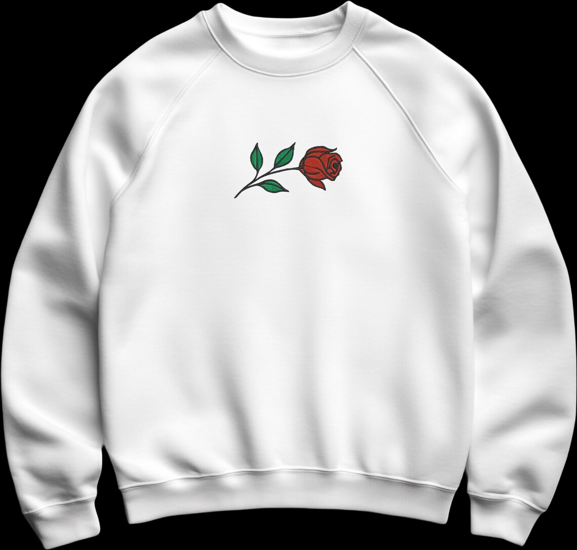 Rose Embroidery, Red Rose Embroidery Design, Floral Machine Embroidery ...