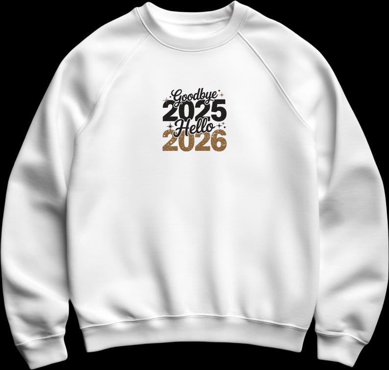 Goodbye 2025 Hello 2026 Embroidery Design, New Year Machine Embroidery ...