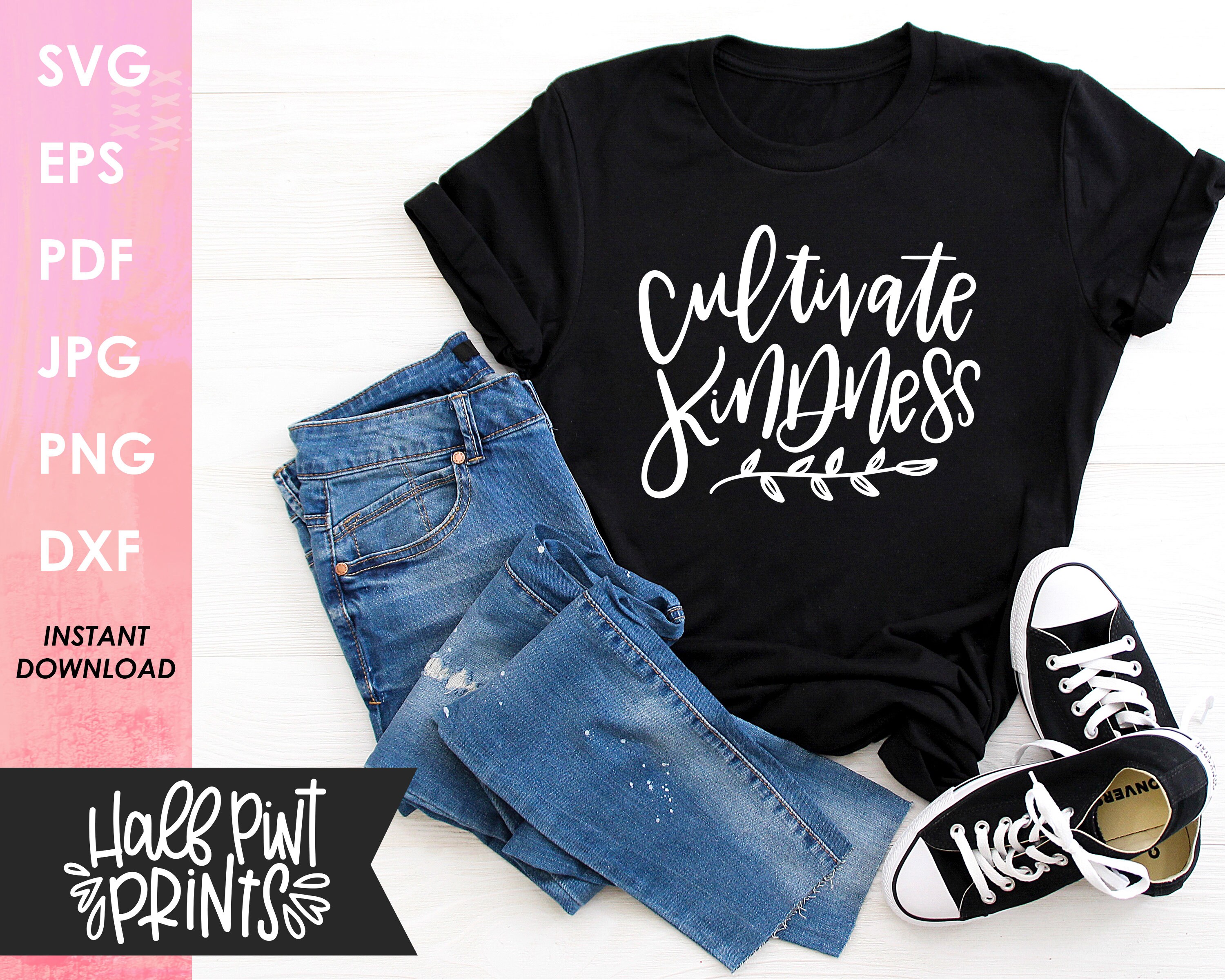 Cultivate Kindness handlettered SVG Be Kind drawn design | Etsy