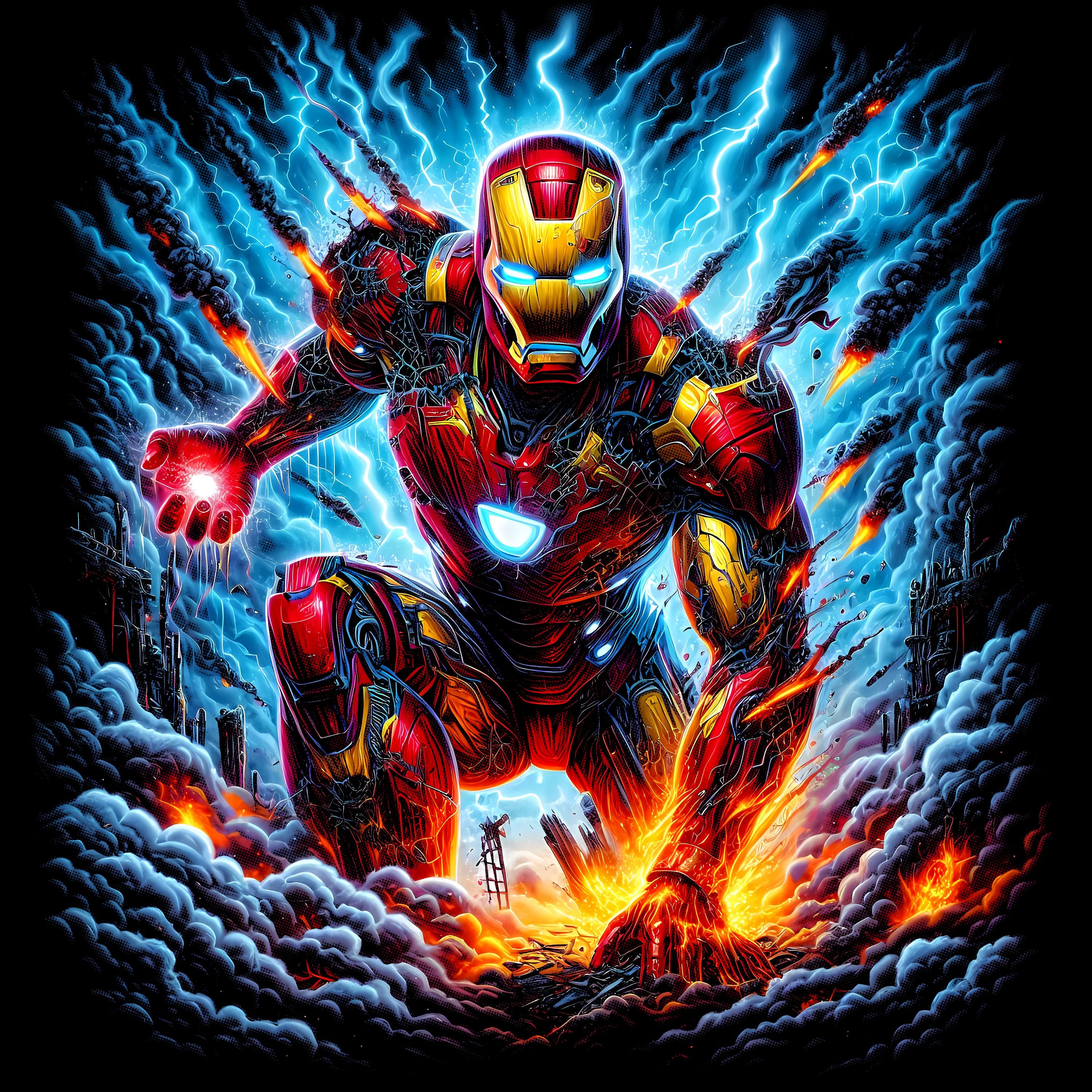 Halftone Neon Graphic Art Comic Superhero Universe 60 Bundle : Hquality ...