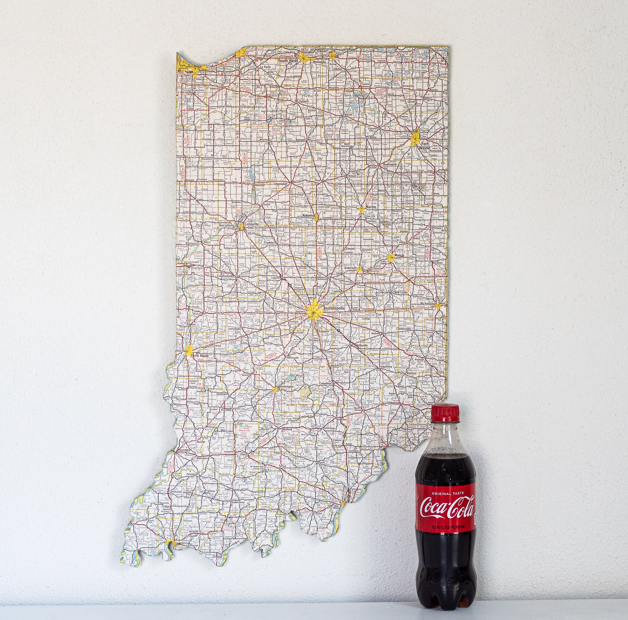 INDIANA State Map Wall Decor Indiana Wall Decor Vintage | Etsy