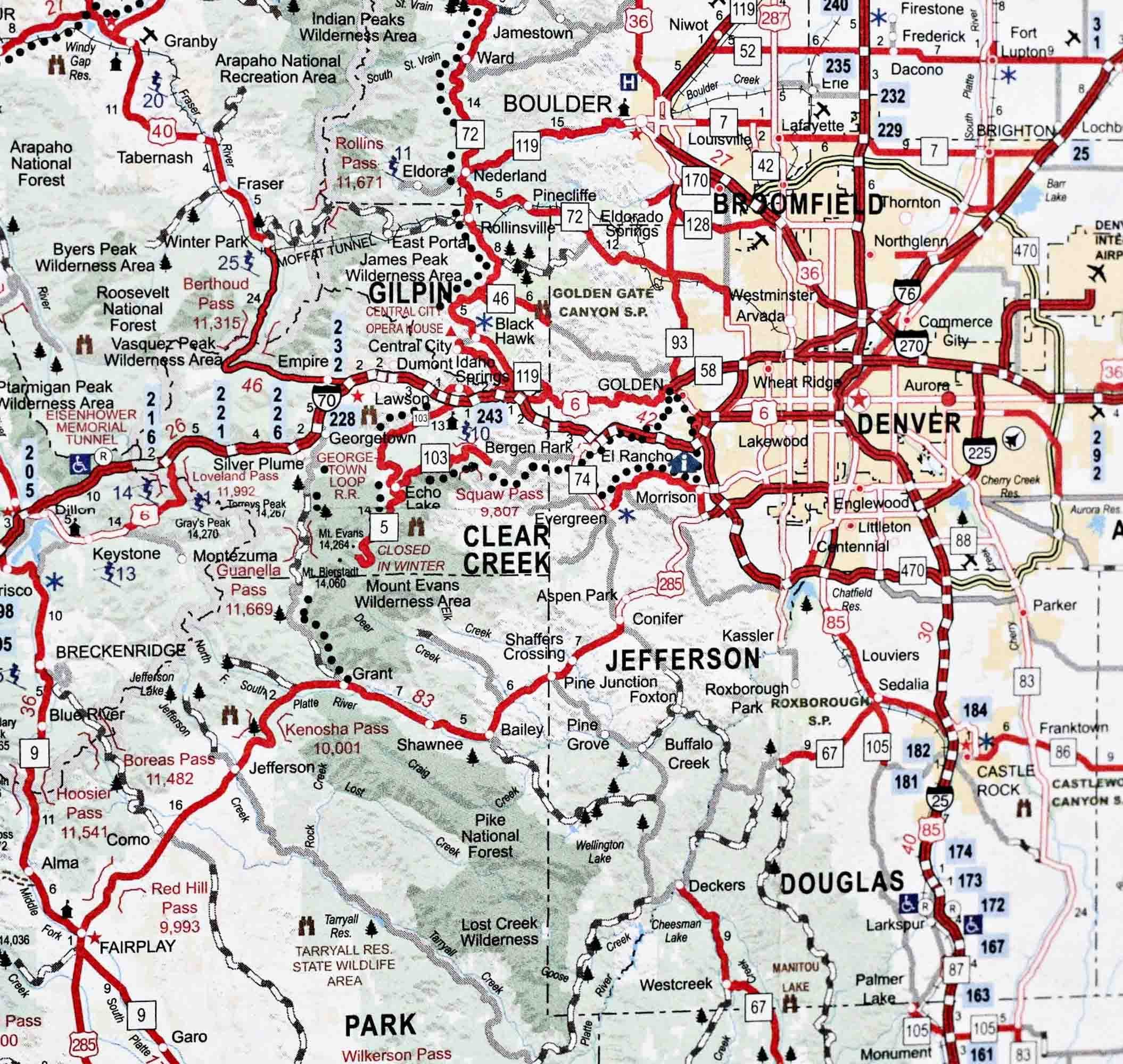Colorado Road Map Detailed