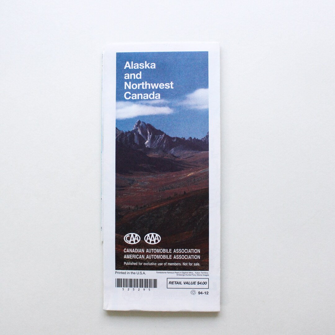 ALASKA Road Map | Road Map | Travel Map | Alaska | Vintage Map ...