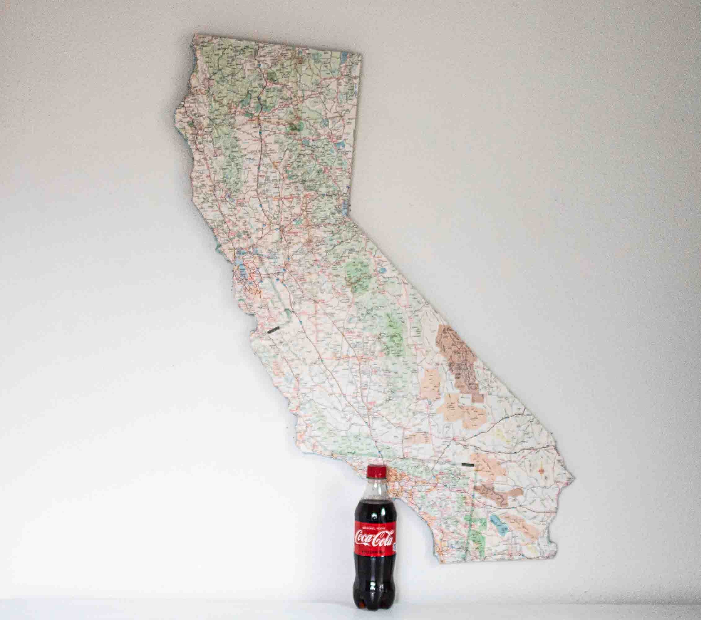 CALIFORNIA State Map Decor State Map Wall Decor | Etsy