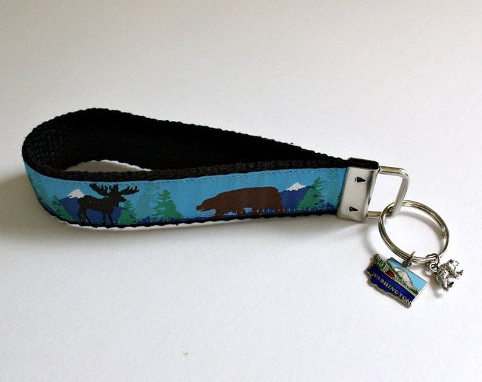 WASHINGTON Keychain Wristlet Key Fob Keychains Vintage - Etsy