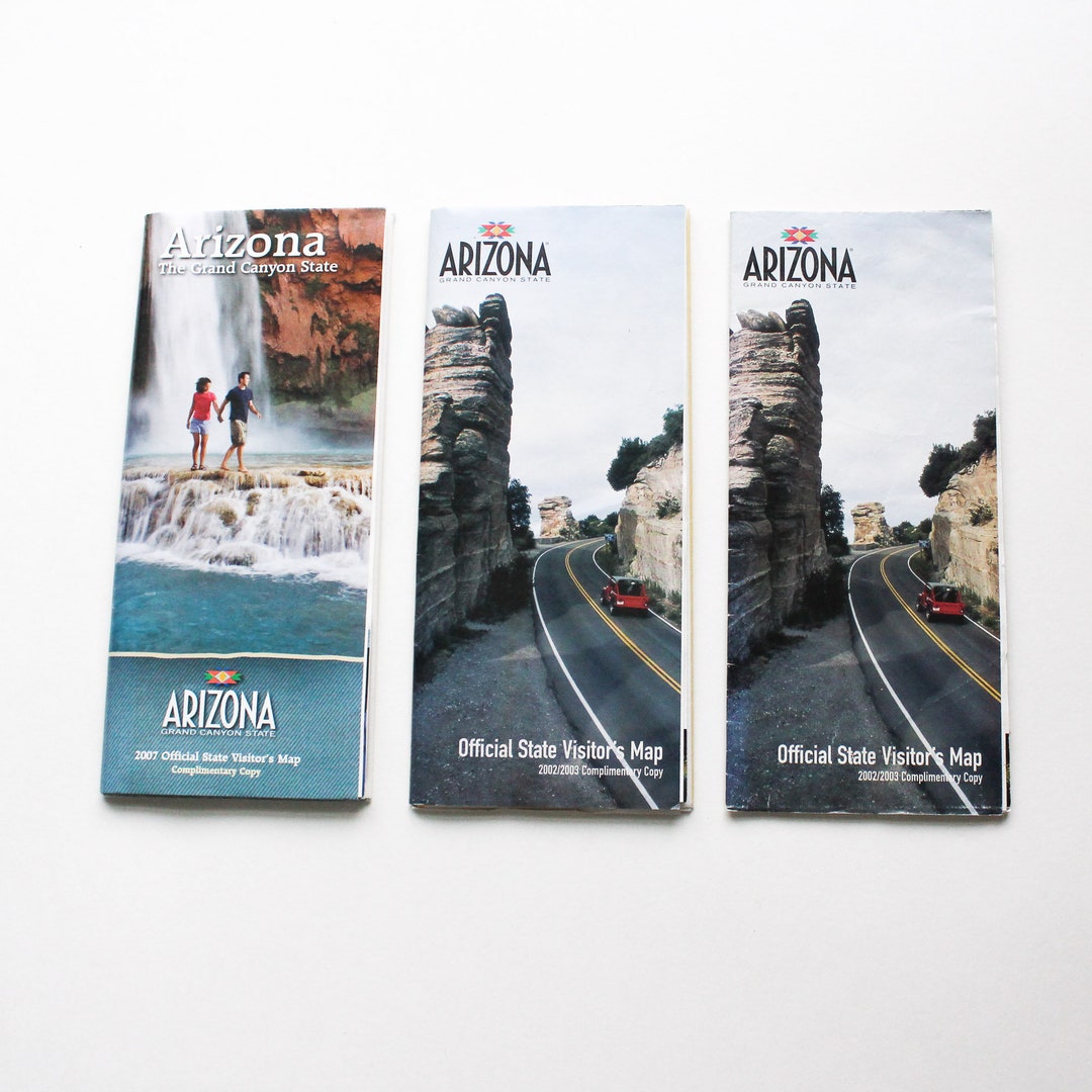 ARIZONA State Map | Road Map | Arizona | Travel Map | Vintage Map ...