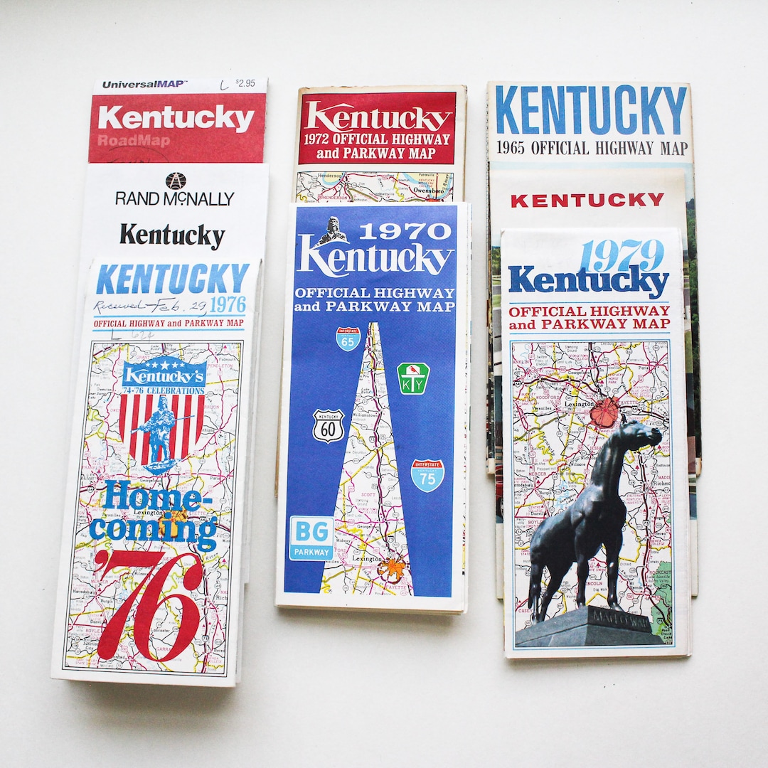 KENTUCKY State Map | State Maps | Road Maps | Kentucky | Maps | Vintage ...