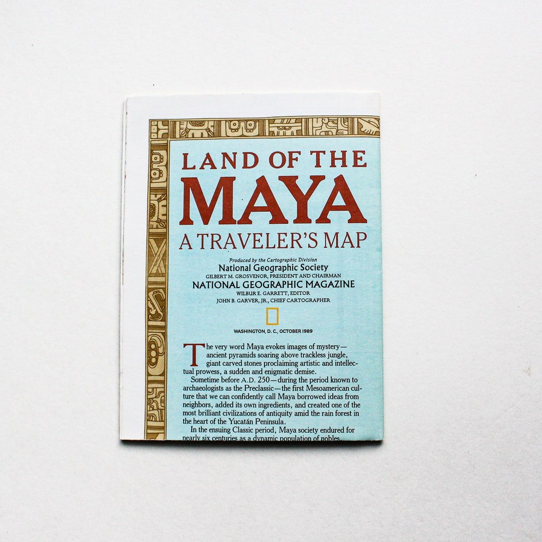 MAYA National Geographic Traveler's Map Maya Travel - Etsy