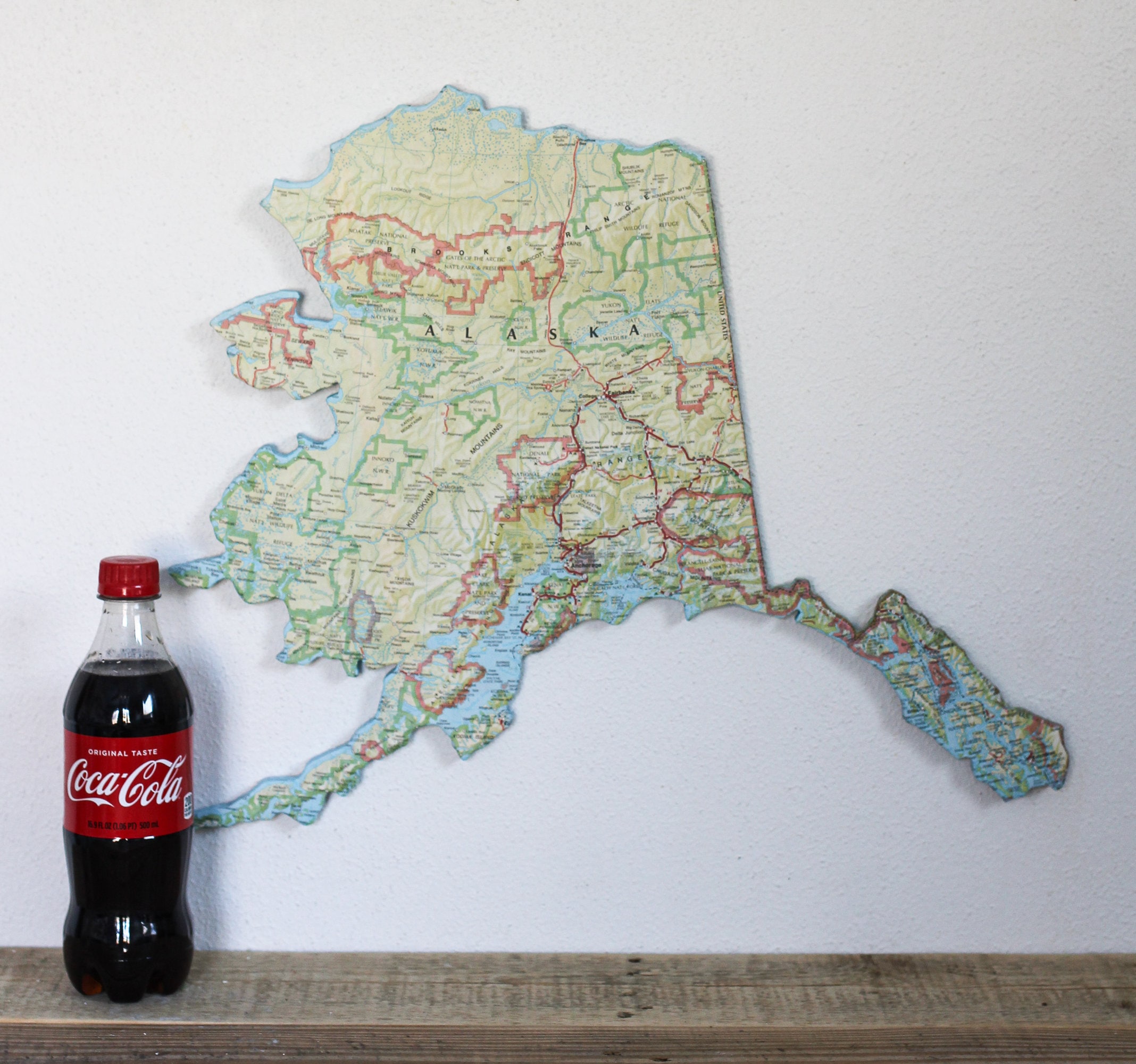ALASKA State Map Wall Decor Alaska Wall Decor Vintage | Etsy