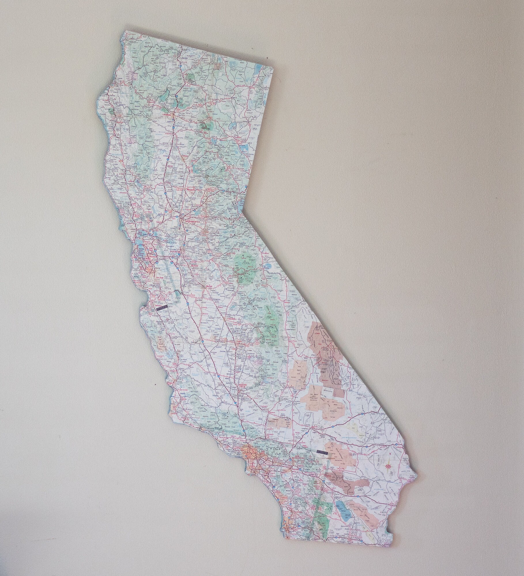 CALIFORNIA State Map Decor State Map Wall Decor | Etsy
