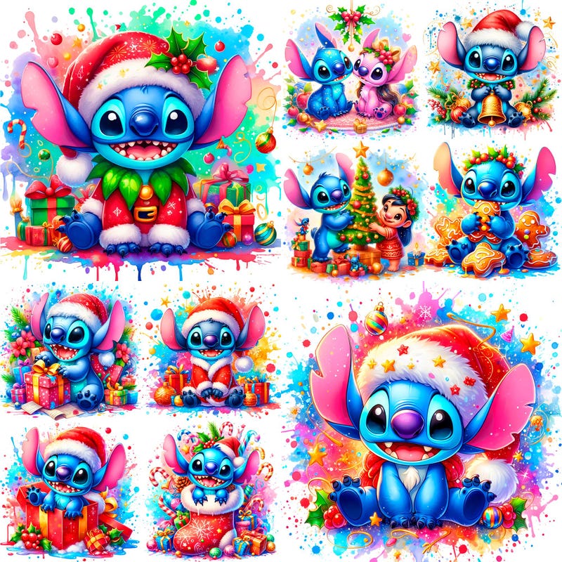 Stitch Winter Stickers - Etsy